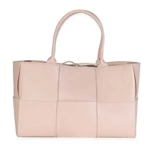 Bottega Veneta Nappa Intrecciato Arco Tote Pink