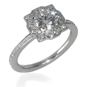 Harry Winston 0.75ctw Diamond And Belle Engagement Ring