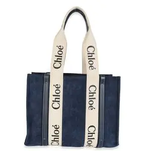 Chloé Woody Ribbon Tote - Blue