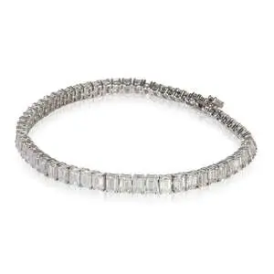 MYGEMMA Diamond Emerald Bracelet - Platinum