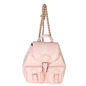LOUIS VUITTON Monogram Empreinte Backup Backpack - Pink