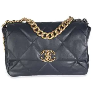 Chanel Navy Quilted Lambskin 19 Flap Bag