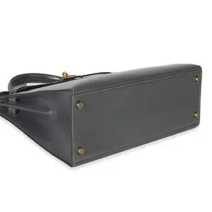 Hermès Ardoise Box Sellier Kelly 32 Ghw - Gray
