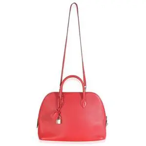 Hermès Rouge Pivoine Evercolor 1923 Bolide 30 Phw - Red