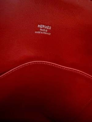 Hermès Rouge Pivoine Evercolor 1923 Bolide 30 Phw - Red