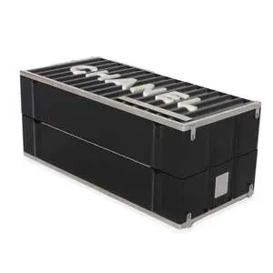 Chanel 18a Lucite Paris Hamburg Minaudiere Shipping Container Clutch - Black