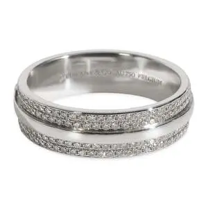 Tiffany & Co. White Gold Diamond T Wide Ring - White_gold