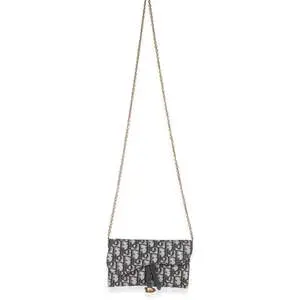 Dior Oblique Canvas Saddle Chain Pouch