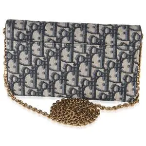 Dior Oblique Canvas Saddle Chain Pouch