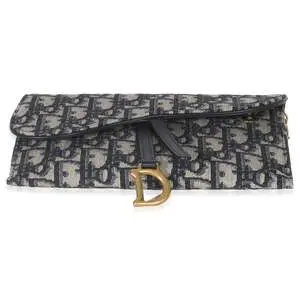 Dior Oblique Canvas Saddle Chain Pouch