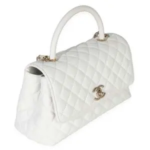 Chanel Quilted Caviar Coco Top Handle Bag
