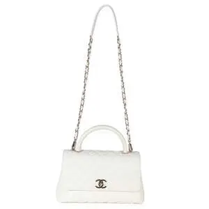 Chanel Quilted Caviar Coco Top Handle Bag