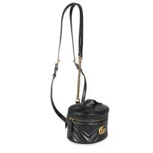 Gucci Calfskin Matelasse Gg Marmont Round Backpack