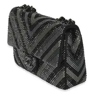 Chanel Strass Cc Chevron Flap Bag