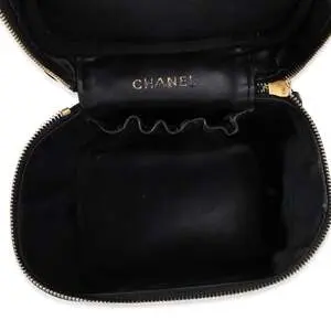 Chanel Vintage Caviar Vanity Case Handbag