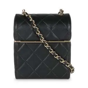 Chanel 2021 Quilted Lambskin Box Chain Vanity