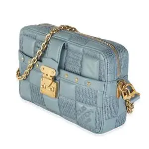 LOUIS VUITTON Glacier Quilted Damier Lambskin Troca Pm