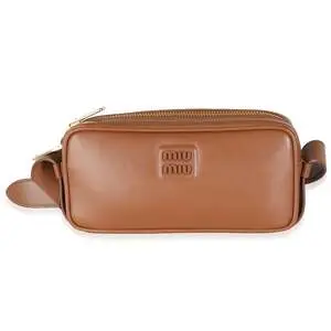 Miu Miu Cognac Calfskin Arcadie Bag