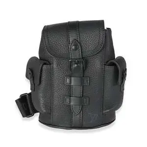 LOUIS VUITTON Taurillon Nano Christopher - Black