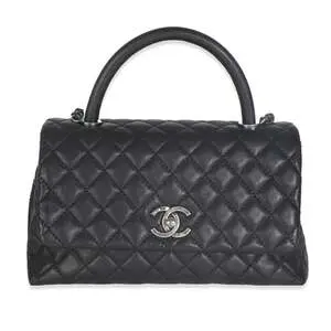 Chanel Quilted Caviar Coco Top Handle Bag