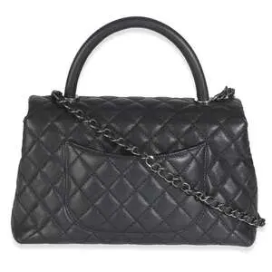 Chanel Quilted Caviar Coco Top Handle Bag