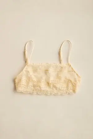 Free People This Or That Square Neck Bralette - Toasted Eggnog