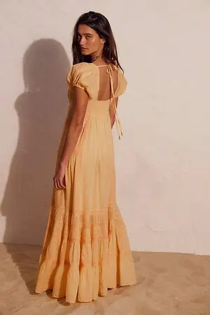 Free People Aura Maxi Dress - Peach Wash