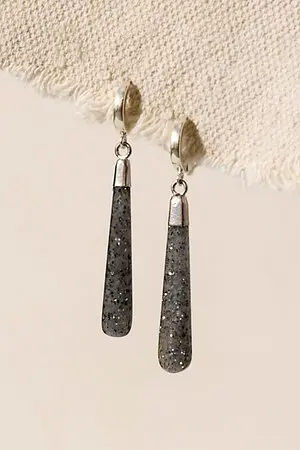RACHEL PFEFFER Sterling Silver Drop Earrings - Black