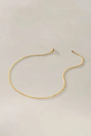OXB JEWELRY Filled Herringbone Necklace - Gold