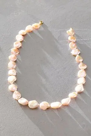 ATMA PREMA Keshi Pearl Necklace - Blush