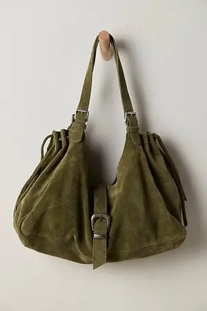 Free People Serena Cinched Shoulder Bag - Olive