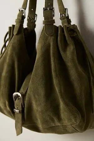 Free People Serena Cinched Shoulder Bag - Olive