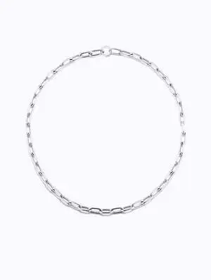BRIONY RAYMOND Slim Link Necklace - 14 Karat White Gold