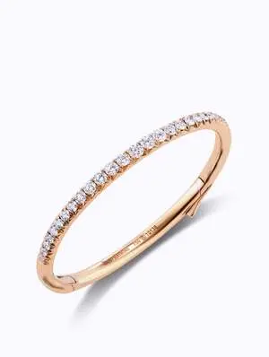 BRIONY RAYMOND Toile Diamond Bangle - 18 Karat Rose Gold