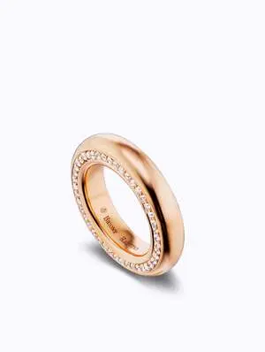 BRIONY RAYMOND Slim Sloan Diamond Ring - 18 Karat Rose Gold