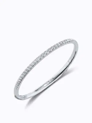BRIONY RAYMOND Toile Diamond Bangle - 18 Karat White Gold