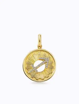 BRIONY RAYMOND Aurora Zodiac Medallion - 18 Karat Yellow Gold