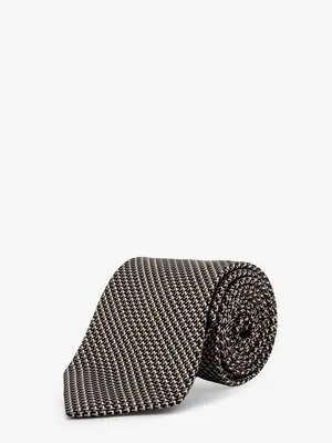 TOM FORD Micro-pattern Silk Neck Tie - Black