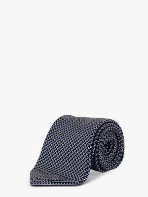 TOM FORD Micro-pattern Silk Tie - Blue