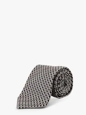 TOM FORD Silk Micro-pattern Necktie - Grey