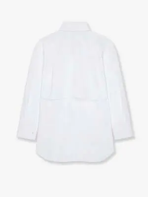 Givenchy Backless Cotton Shirt - Bianco
