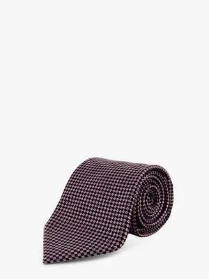 TOM FORD Micro-pattern Silk Tie - Pink