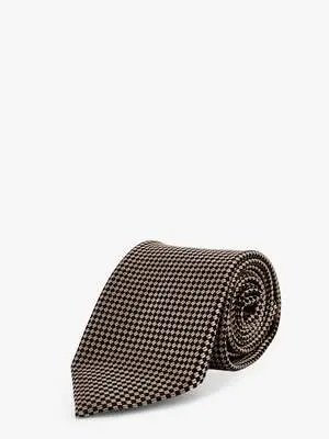 TOM FORD Silk Micro-pattern Neck Tie - Beige