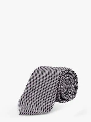 NUGNES 1920 Silk Micro-pattern Tie - Blue