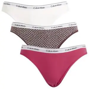 Calvin Klein Icon Bikini Brief 3 Pack - Innuendo/dark Berry/white