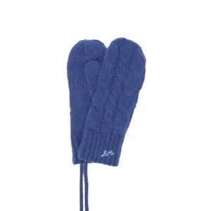 DAMSON MADDER Cable String Mittens - Blue