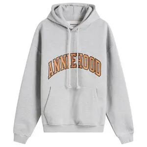ANNIE HOOD College Arch Hoodie - Marl Grey