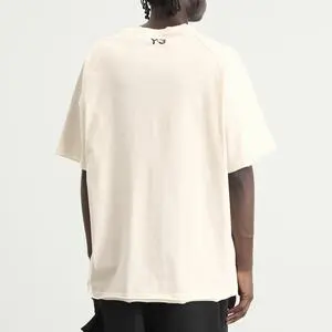 Y3 Distressed Short Sleeve T-shirt - Beige