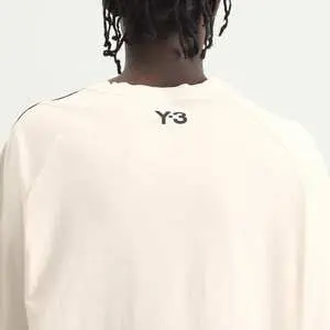 Y3 Distressed Short Sleeve T-shirt - Beige