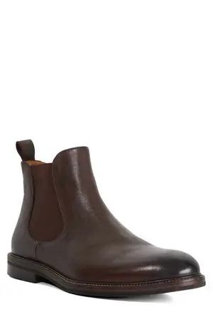 Dune London Maisen Plain Toe Chelsea Boot - Brown